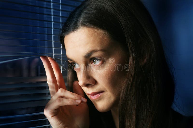 Await. stock image. Image of european, blind, female, head - 8096053