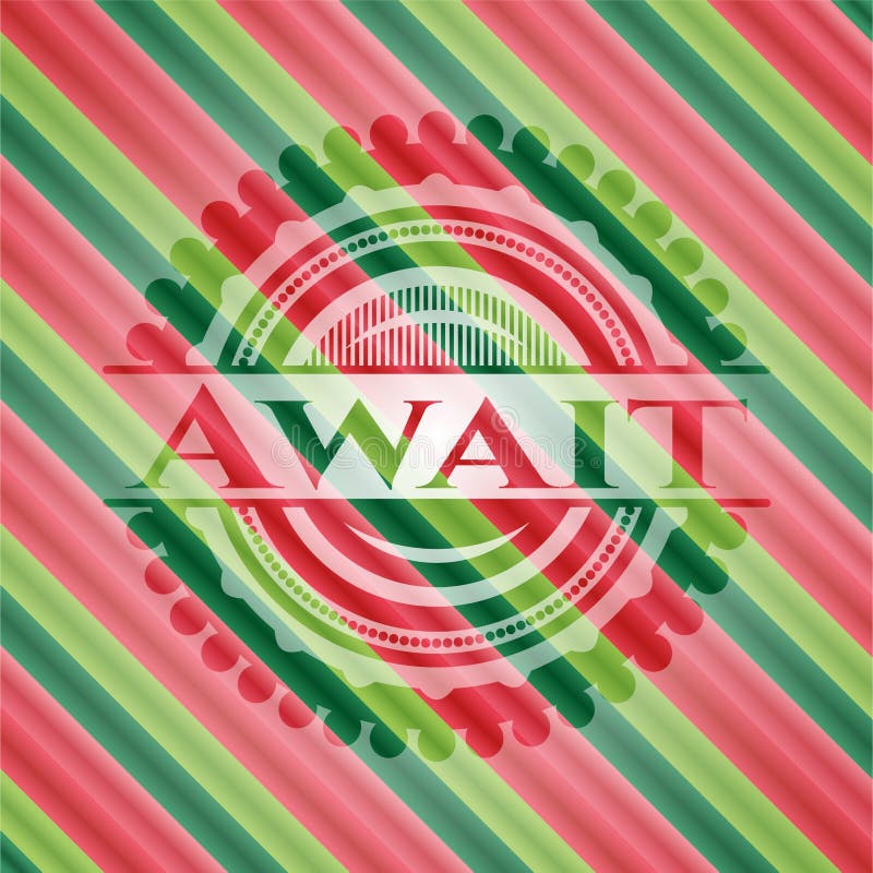 Await Christmas Style Emblem. Vector Illustration. Detailed. EPS10 ...