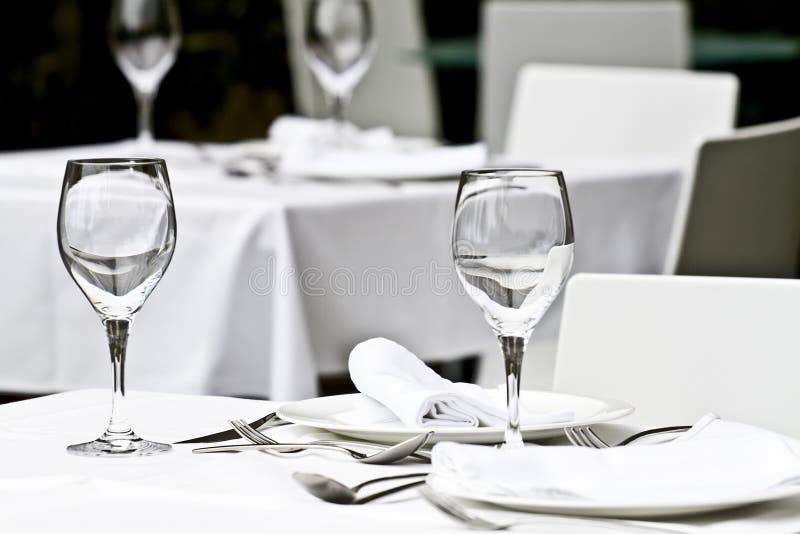 Awaiting customers stock photo. Image of reflection, restaurant - 4865196