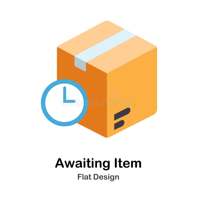 Awaiting Item Flat Icon stock vector. Illustration of transportation ...