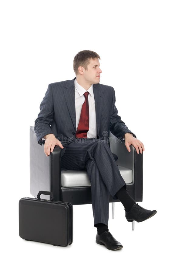 Awaiting a Handsome Young Businessman Stock Image - Image of portrait ...