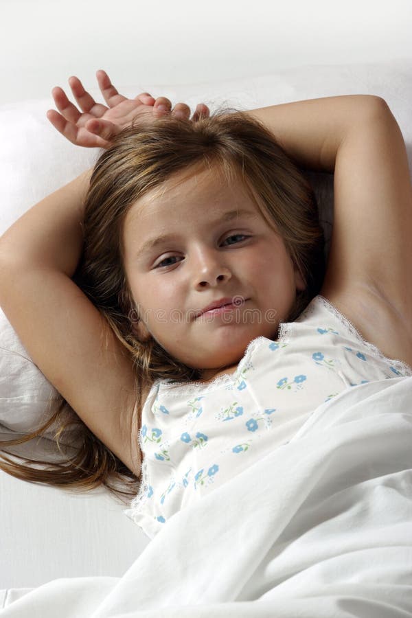 Awake stock image. Image of morning, smile, girl, wrap - 2965373