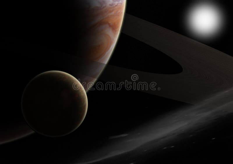 Awakening of a Gas Giant stock illustration. Illustration of atmosphere ...