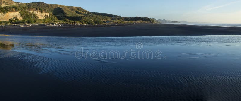 Awakino Beach stock image. Image of home, west, landscape - 29432017