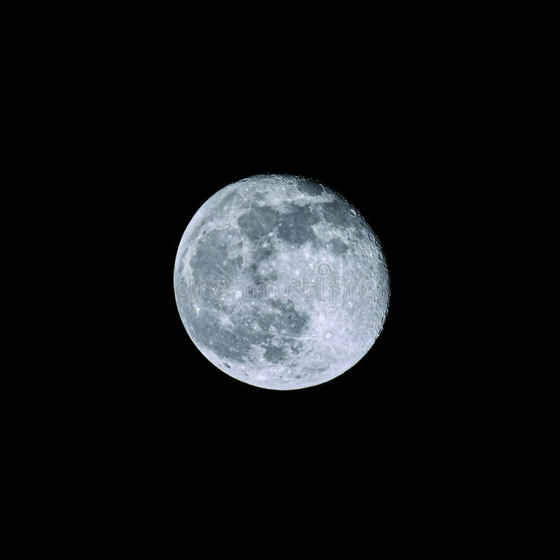 A Waning Full Moon in the Black Night Sky Stock Illustration ... A Waning Full Moon in the Black Night Sky Stock Illustration ...