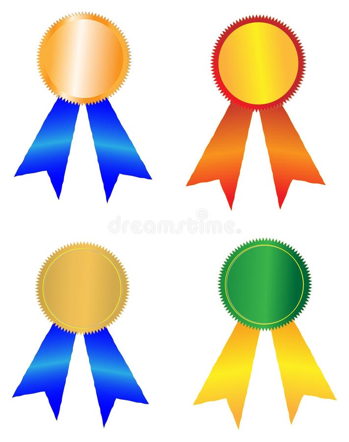 4 different award designs stock vector. Illustration of antique - 2365858