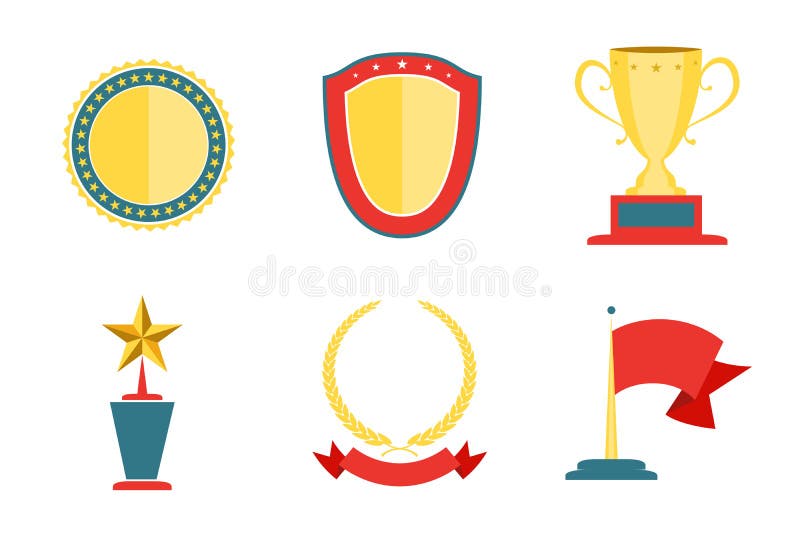 Vector Achievement Badges - Gold, Silver, Bronze Stock Vector ...