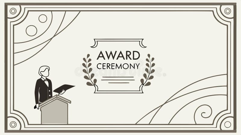 Award Ceremony Stage Backdrop, Presentation Event Design Vector Design ...