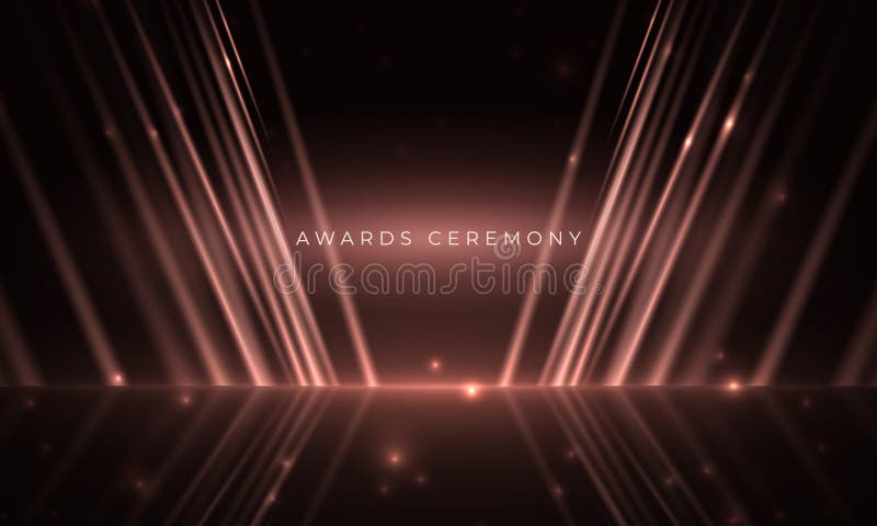 Award Ceremony Vector Abstract Background with Red Light Rays Scene ...