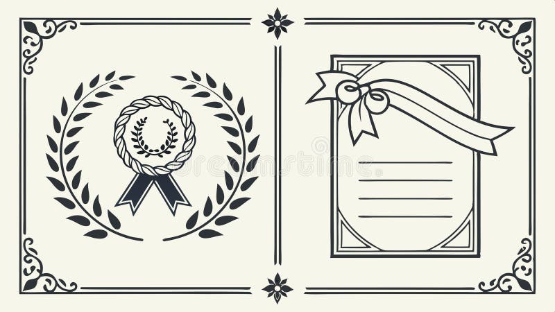Award Certificate Border, Decorative Frame and Formal Design. Vector ...