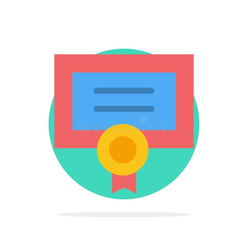 Award, Certificate, Degree, Diploma Abstract Circle Background Flat ...
