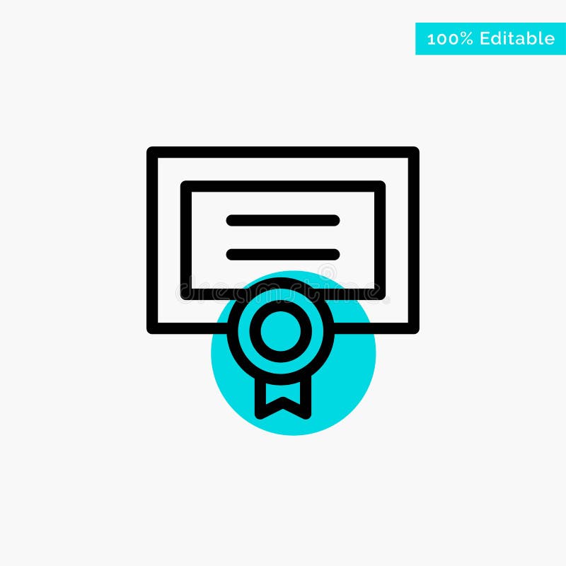 Award, Certificate, Degree, Diploma Turquoise Highlight Circle Point ...