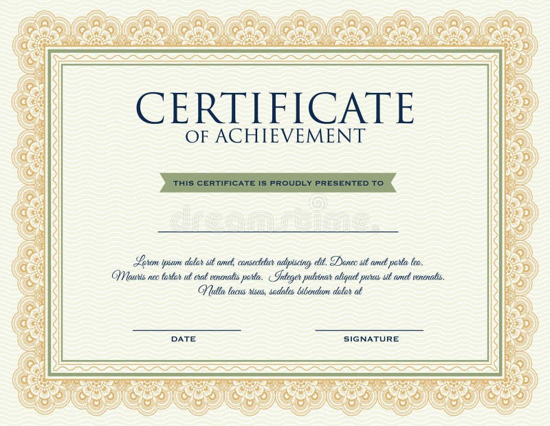 Award Certificate Design Template for Recognition Elegant Design ...