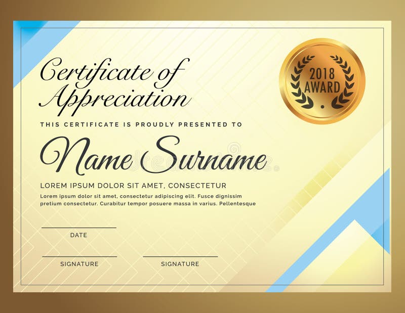 Award Certificate Design Template for Recognition Elegant Design ...