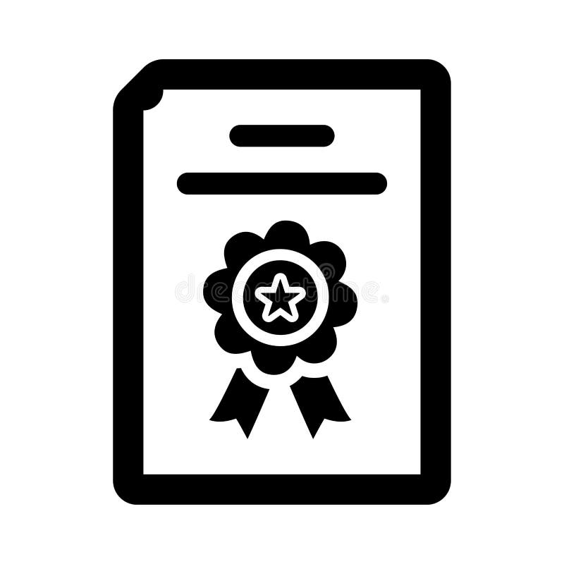 Award, Certified, Page Quality Icon. Black Vector Graphics Stock Vector ...