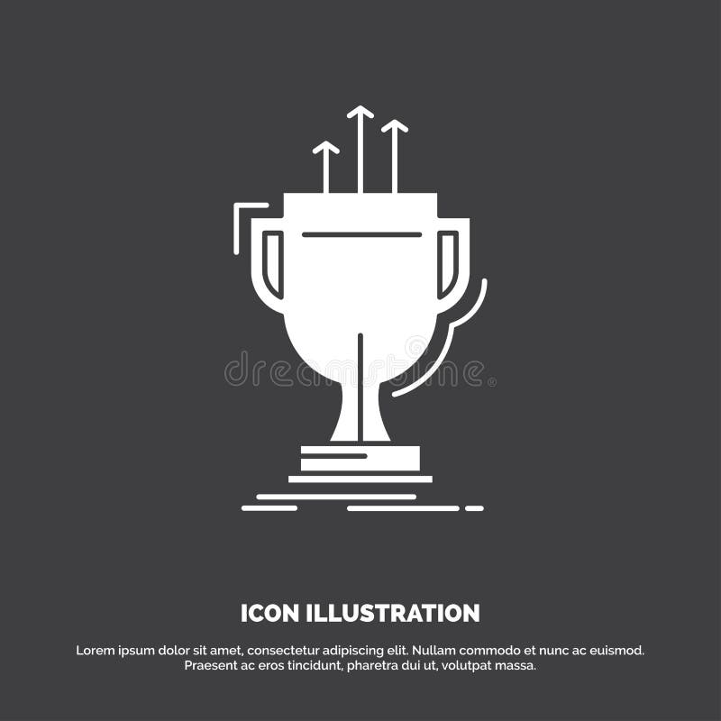 Award, Competitive, Cup, Edge, Prize Icon. Glyph Vector Symbol for UI ...