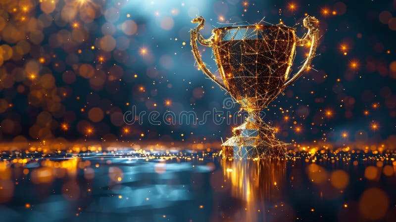 The Award Concept is a Realistic Trophy Consisting of Polygonal ...