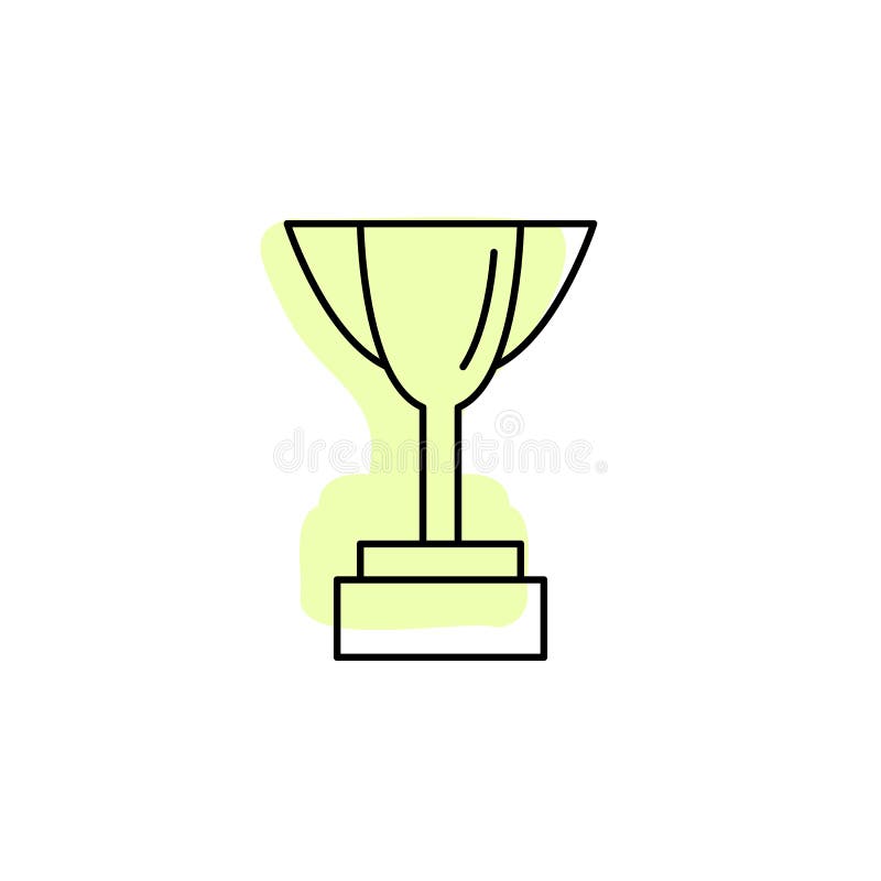 Award, Cup with Color Shadow Vector Icon in Awards Set Stock Vector ...