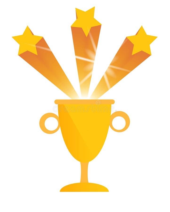 Award Cup - Vector Template Concept Illustration in Flat Style. Star ...
