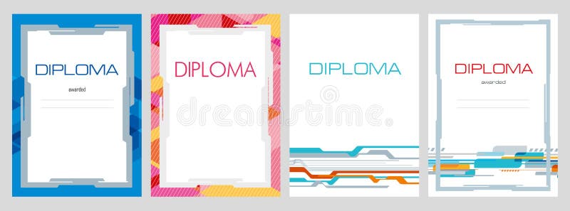 Award Diplomas. Design Options Stock Vector - Illustration of ...
