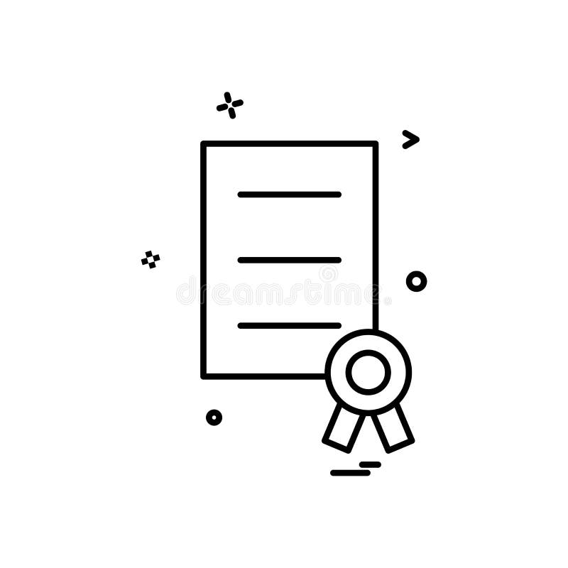 Award Document File Prize Ribbon Icon Vector Design Stock Vector ...