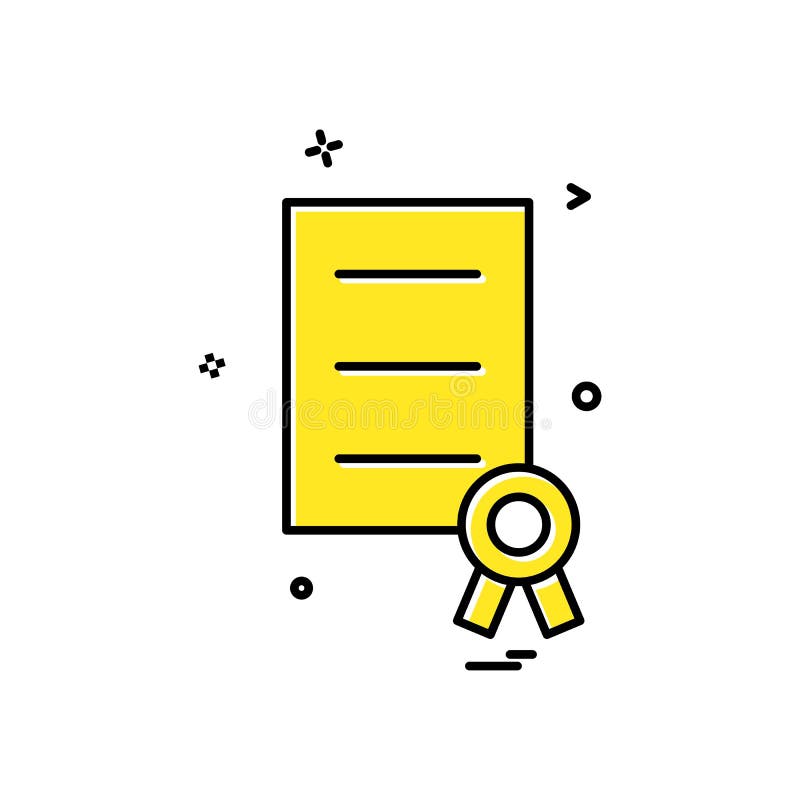 Award Document File Prize Ribbon Icon Vector Design Stock Vector ...