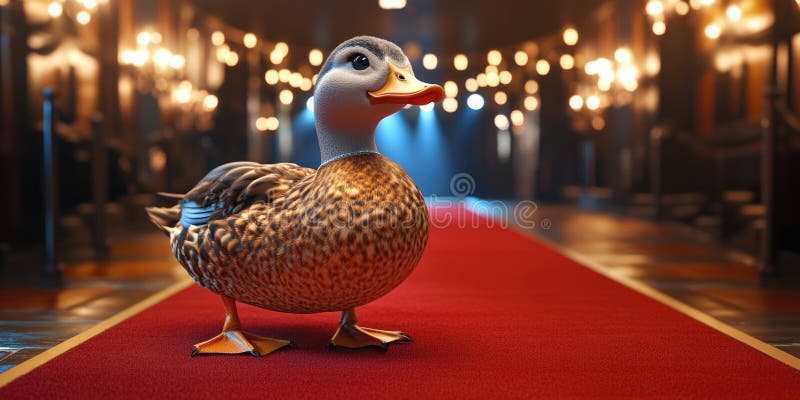 Award duck on red carpet stock image. Image of paparazzi - 371981673
