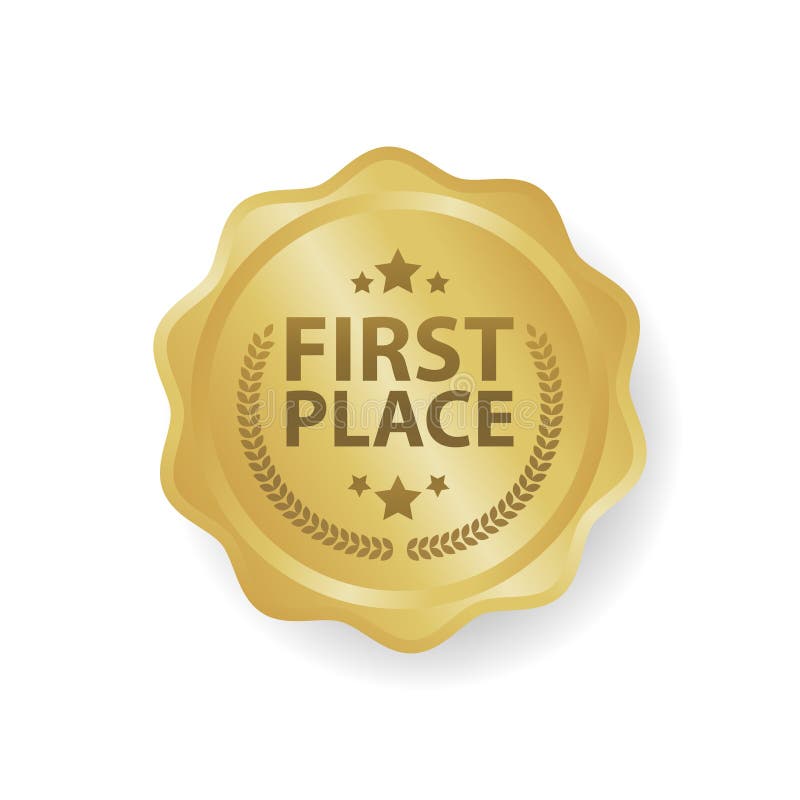 First Place. Second Place. Third Place. Award Medals Set Isolated on ...