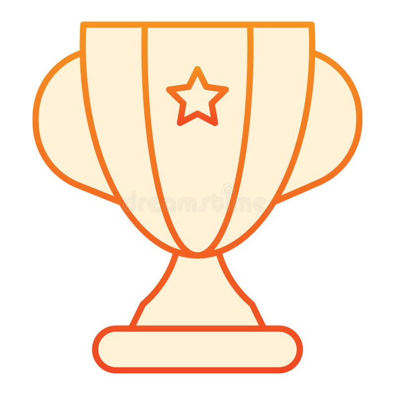 Award Goblet Flat Icon. Trophy Orange Icons in Trendy Flat Style Stock ...