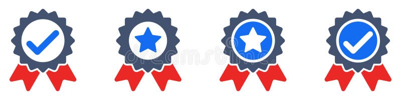 Award Icon. Set of Award Ribbons Representing Achievement and Success ...