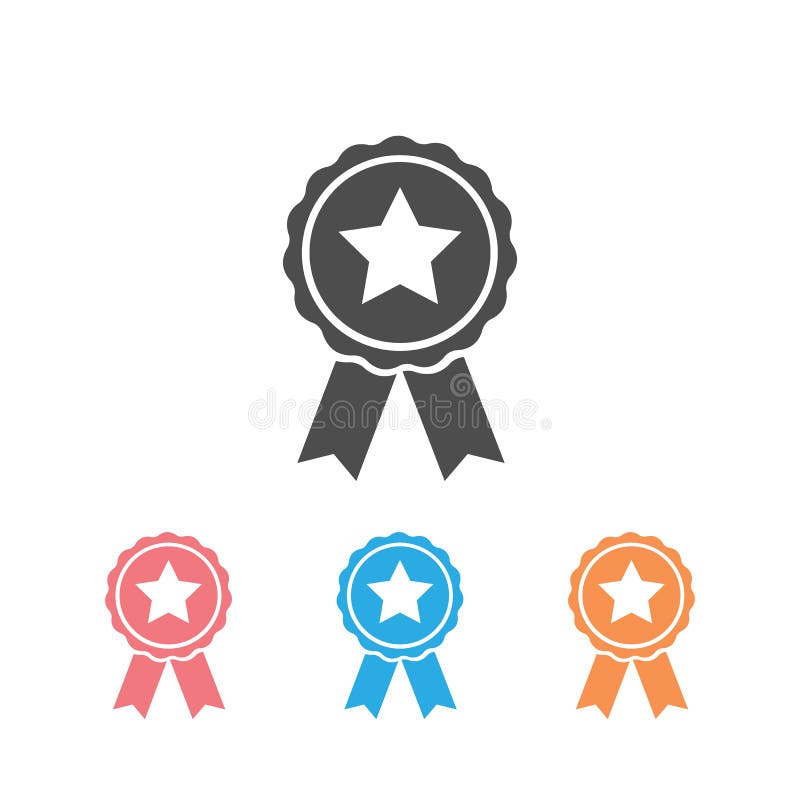 Award Icon Set Symbol Vector on White Stock Vector - Illustration of ...