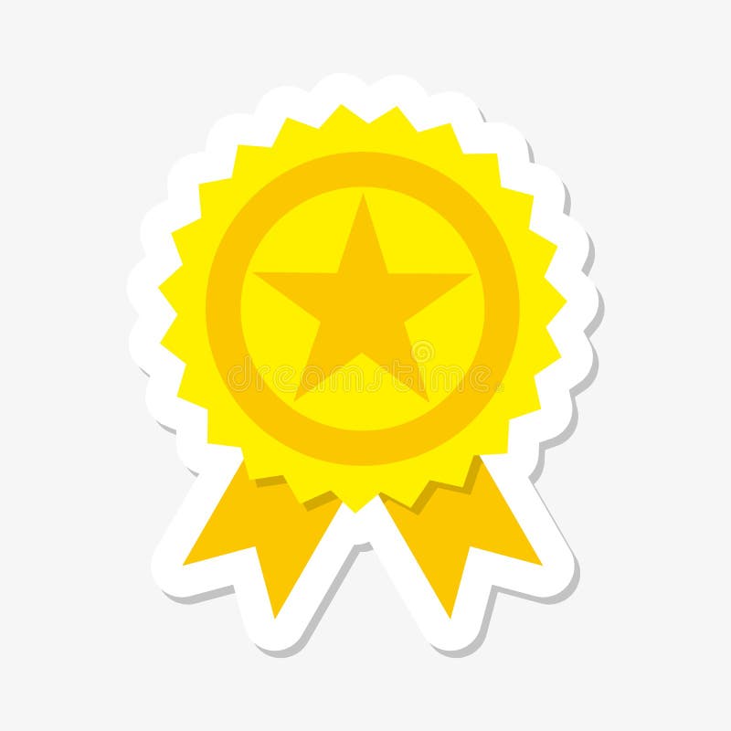 Award icon sticker stock illustration. Illustration of seal - 83973464