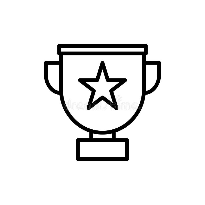 Award Icon Vector Illustration Outline Stock Vector - Illustration of ...