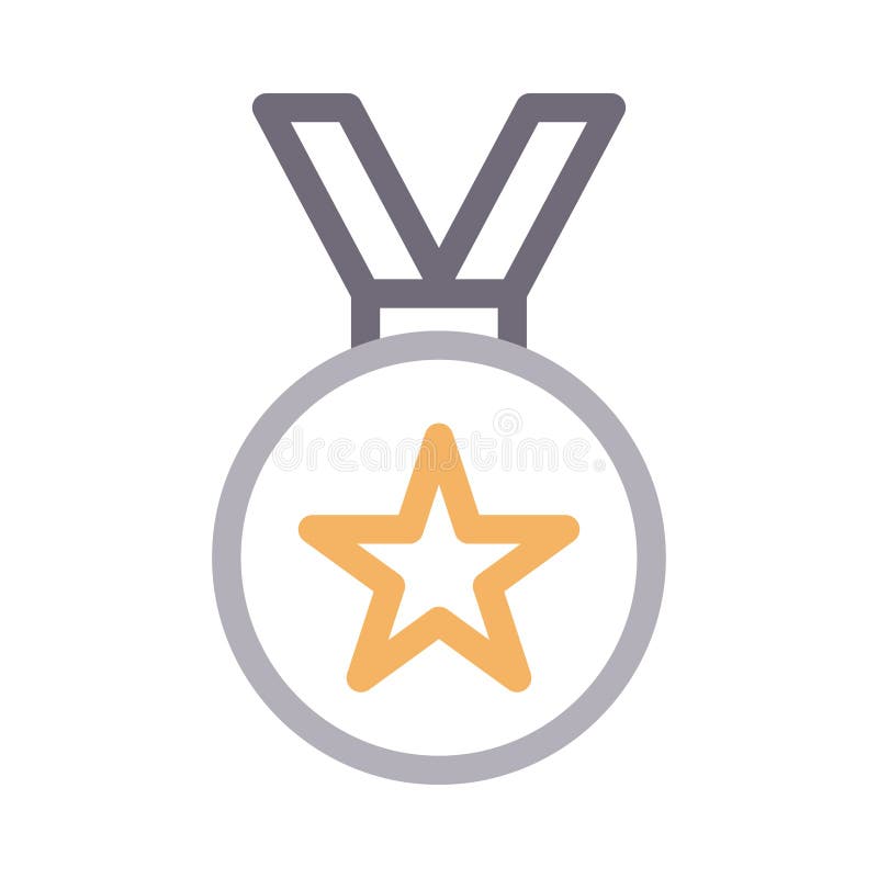 Award Color Line Vector Icon Stock Illustration - Illustration of ...