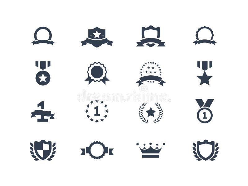 Award icons stock vector. Illustration of banner, sport - 43822801