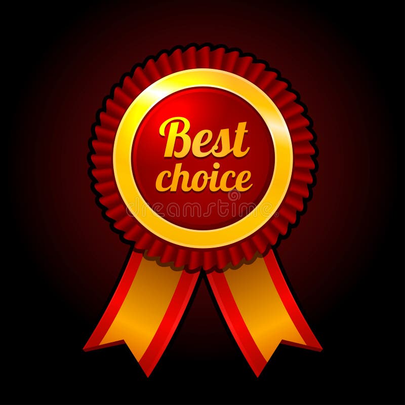 Award Label Best Choice with Ribbons Vector Stock Vector - Illustration ...