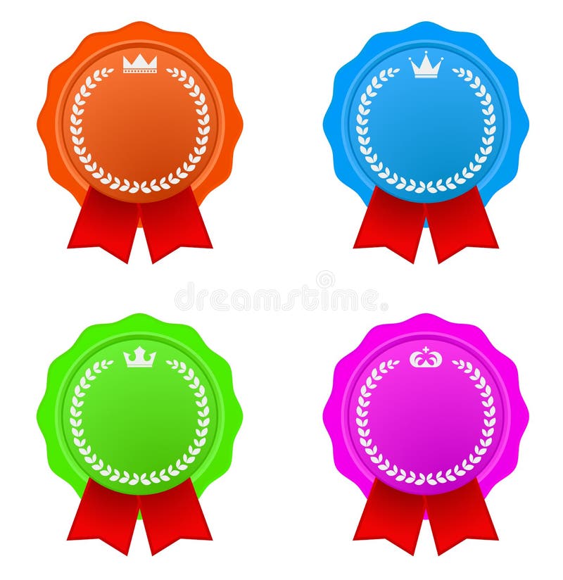 Award Label Design with Crown Stock Vector - Illustration of banner ...