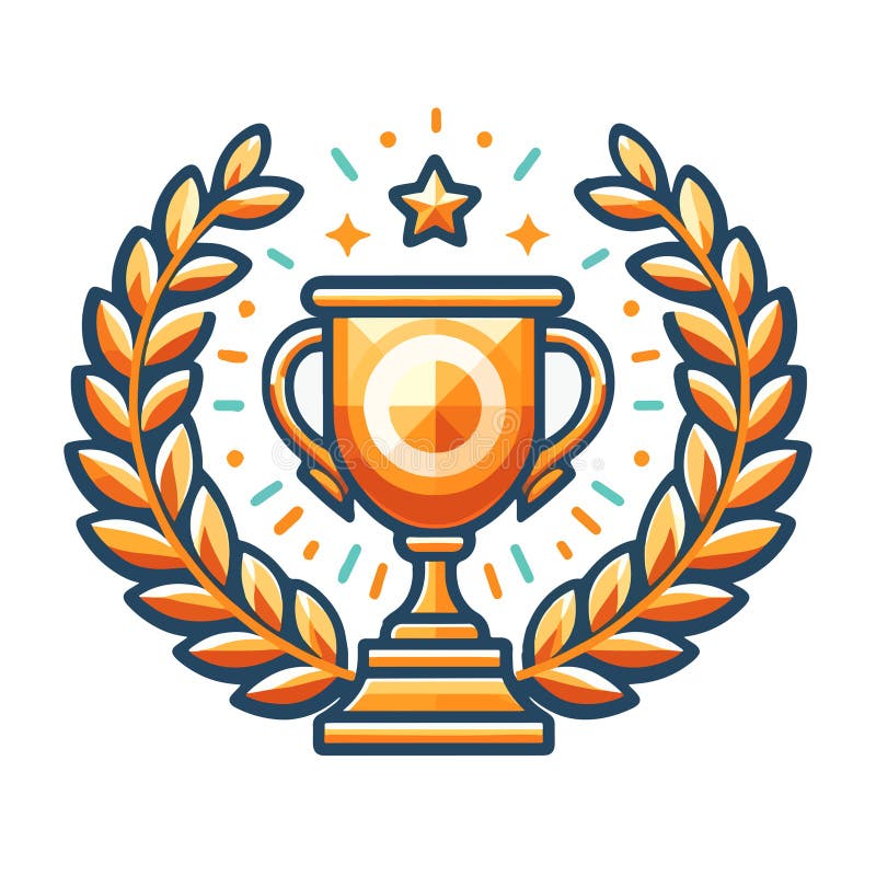 Illustration of Rankings, Awards, Medals, Ribbons, Laurel Wreaths with ...