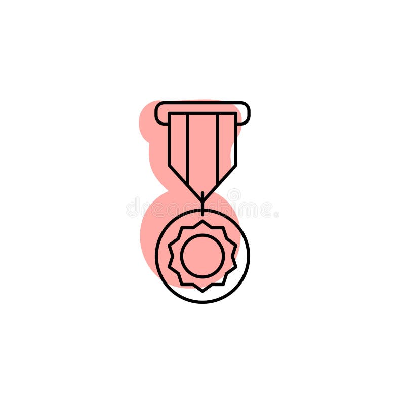 Award, Medal with Color Shadow Vector Icon in Awards Set Stock Vector ...