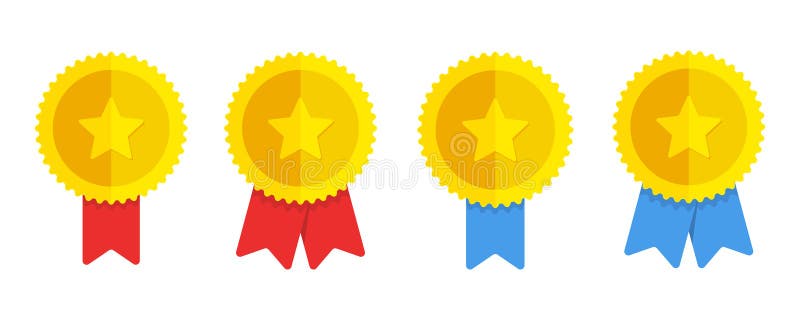 Award Medal Vector Set on White Background Design Stock Vector ...