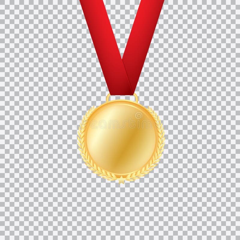 Award Medals Isolated on Transparent Background. Vector Illustration of ...