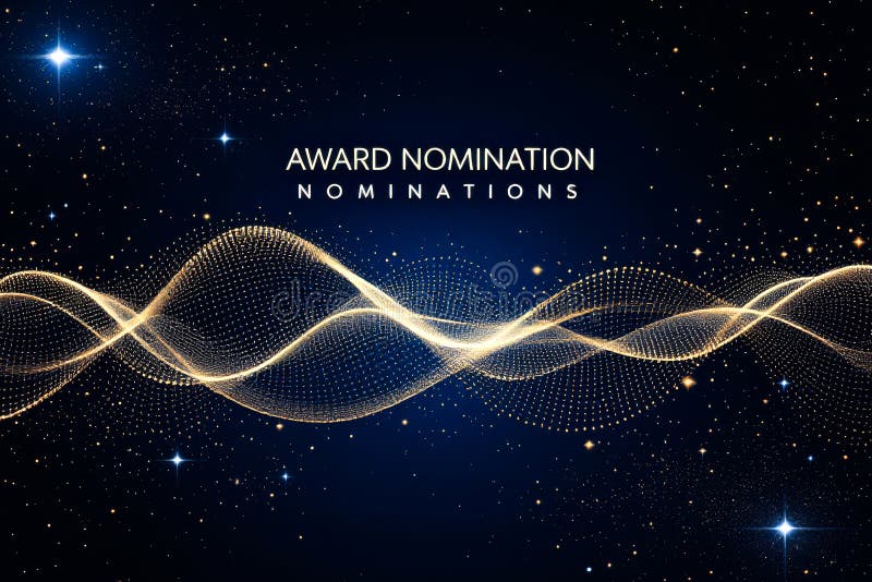 Award Nominations are Shown in a Wave Pattern Stock Photo - Image of ...