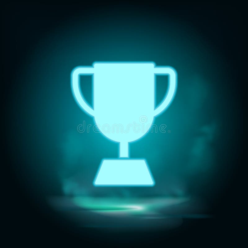 Award, Reward Neon Icon - Vector. Blue Neon Illustration. Award, Reward ...