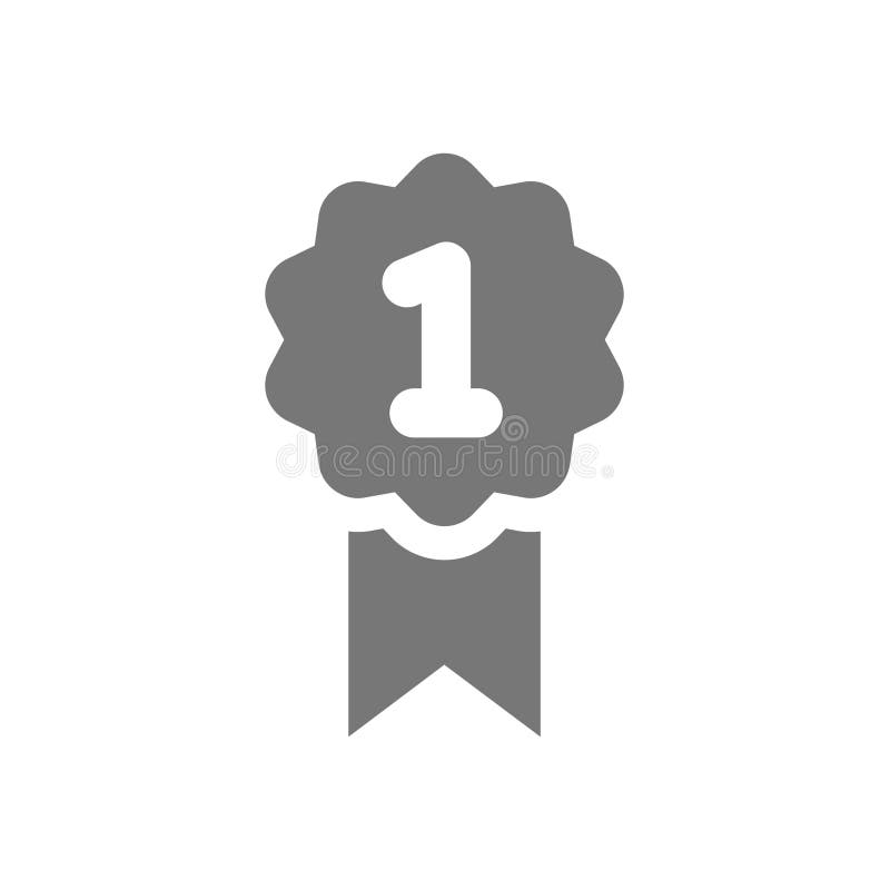 Award Ribbon Badge with Number 1 Icon Stock Vector - Illustration of ... Award Ribbon Badge with Number 1 Icon Stock Vector - Illustration of ...