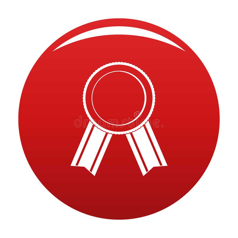 Award Ribbon Icon Vector Red Stock Vector - Illustration of design ...