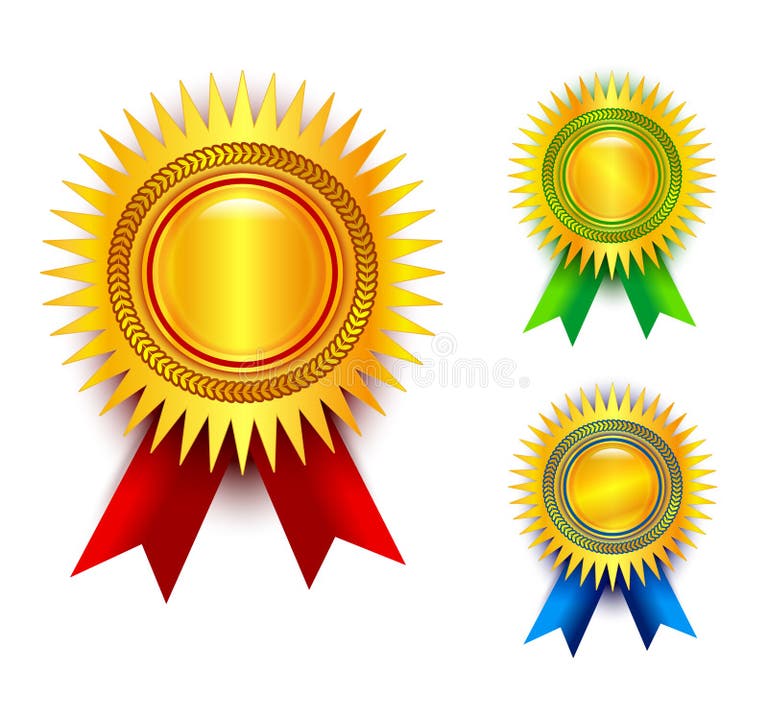 Three Award Ribbons Stock Illustrations – 221 Three Award Ribbons Stock ...