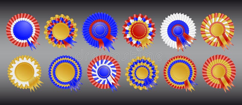 Set of award ribbon stock vector. Illustration of certified - 42024648