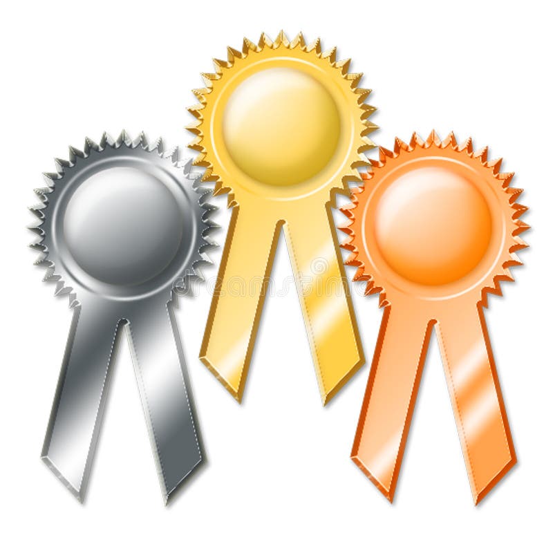 Set award ribbons stock vector. Illustration of success - 14013795