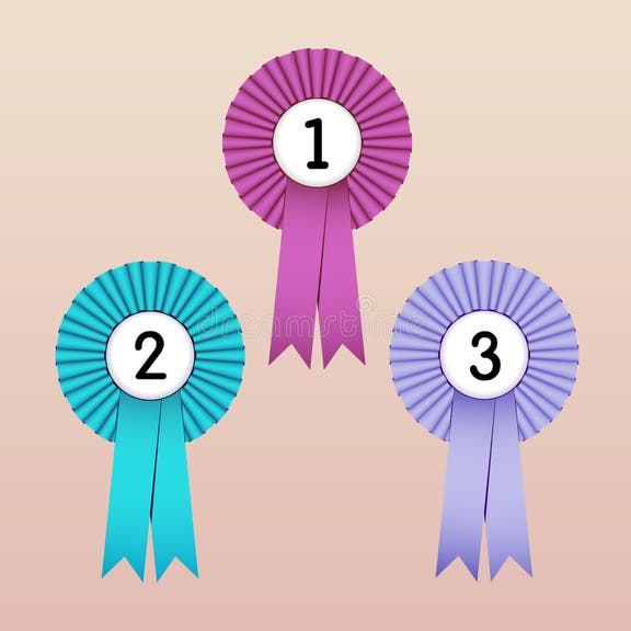 Award Ribbons 1st 2nd 3rd Place Stock Illustrations – 107 Award Ribbons ...