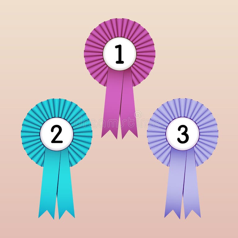 Award Ribbons 1st 2nd 3rd Place Stock Illustrations – 107 Award Ribbons ...